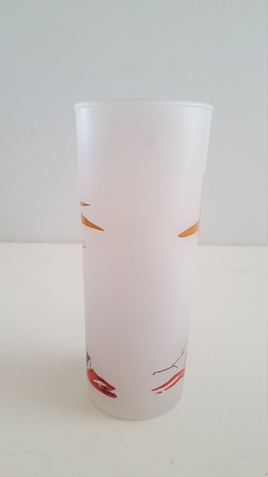 Vintage Mid 1950's Frontier Gas Station Premium, Frosted Glass "cliff ...