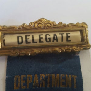 Vintage Spanish American War Veterans Convention Delegate Badge From ...