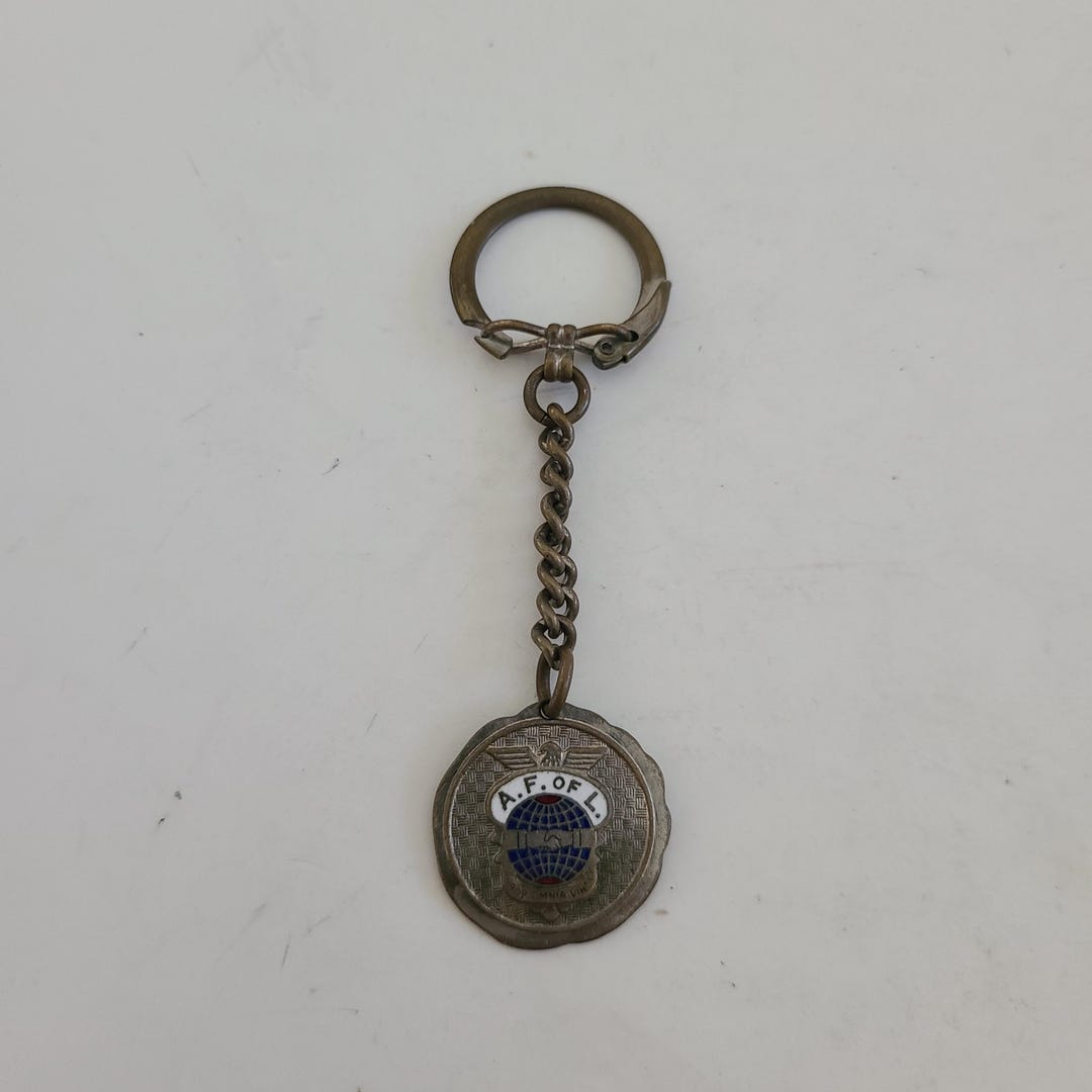 Vintage 1954 Enamel Keychain A.f.of L. American Federation of Laborers ...