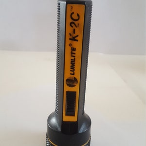 Vintage Circa 1990s Lumilite K2C Flashlight, Black and Yellow Plastic ...