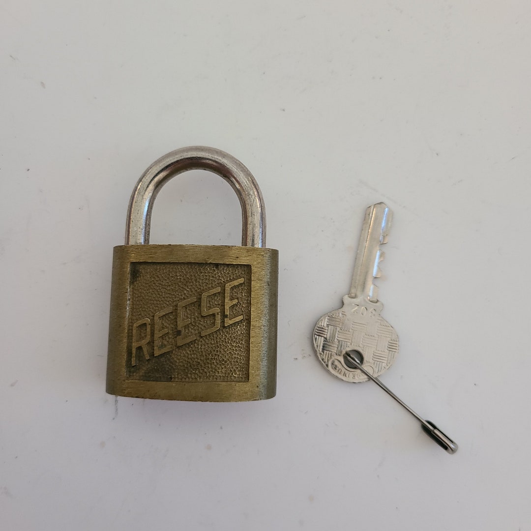 Vintage Circa Late 1940's to 1950's Reese Brass Padlock No.2 With Steel ...