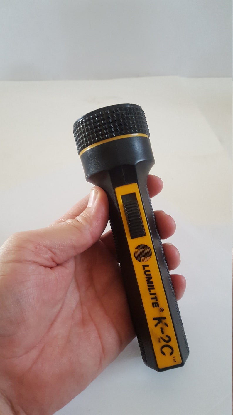 Vintage Circa 1990s Lumilite K2C Flashlight Black and Yellow - Etsy