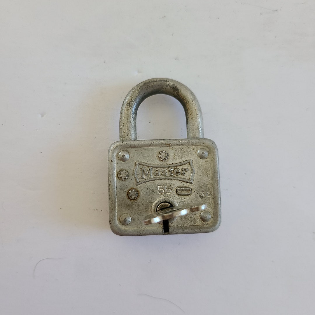 Vintage 1960s Master Lock No. 55 Steel Padlock With Key - Etsy