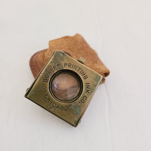 Vintage Possibly Antique Spring Activated Loupe With Advertising for ...