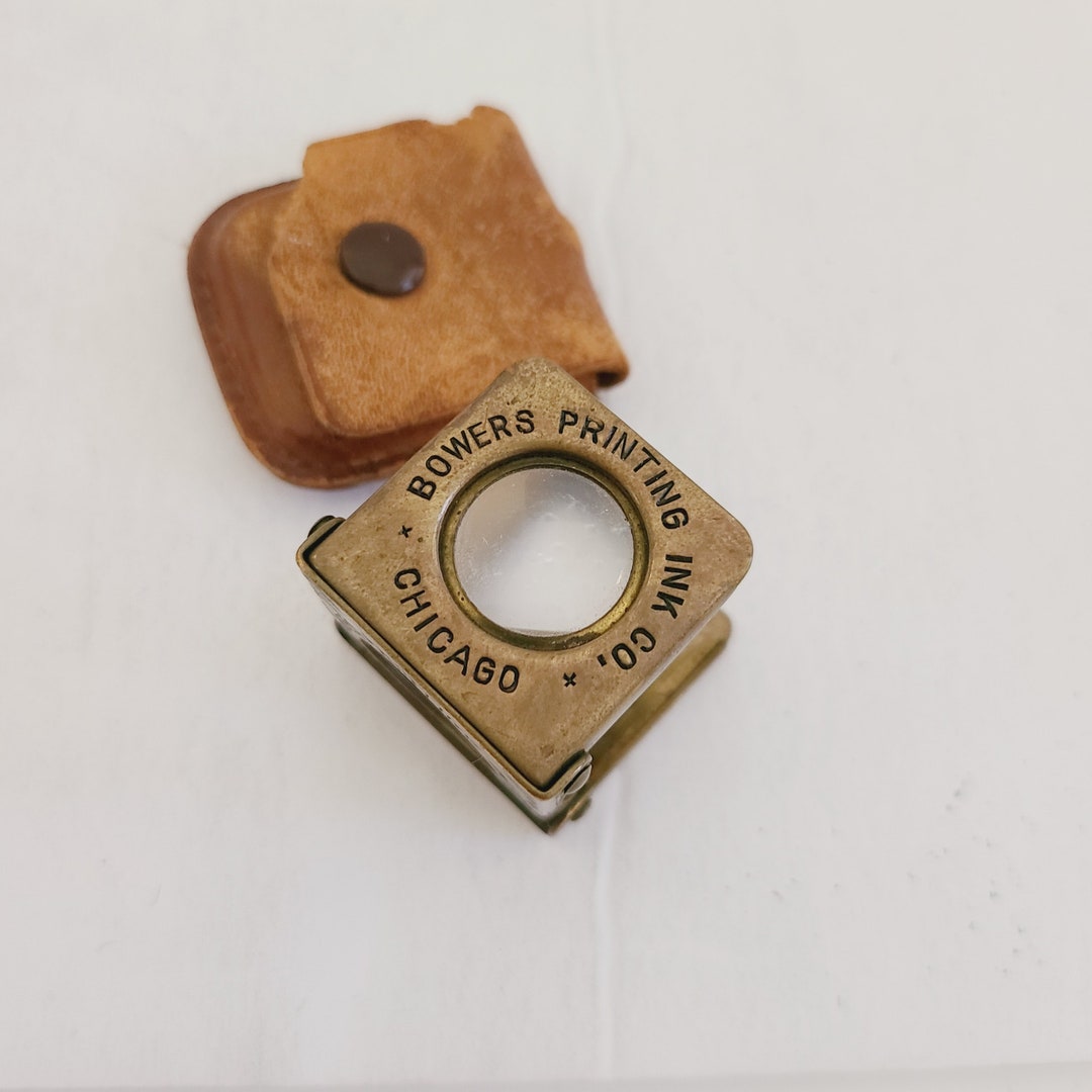 Vintage Possibly Antique Spring Activated Loupe With Advertising for ...
