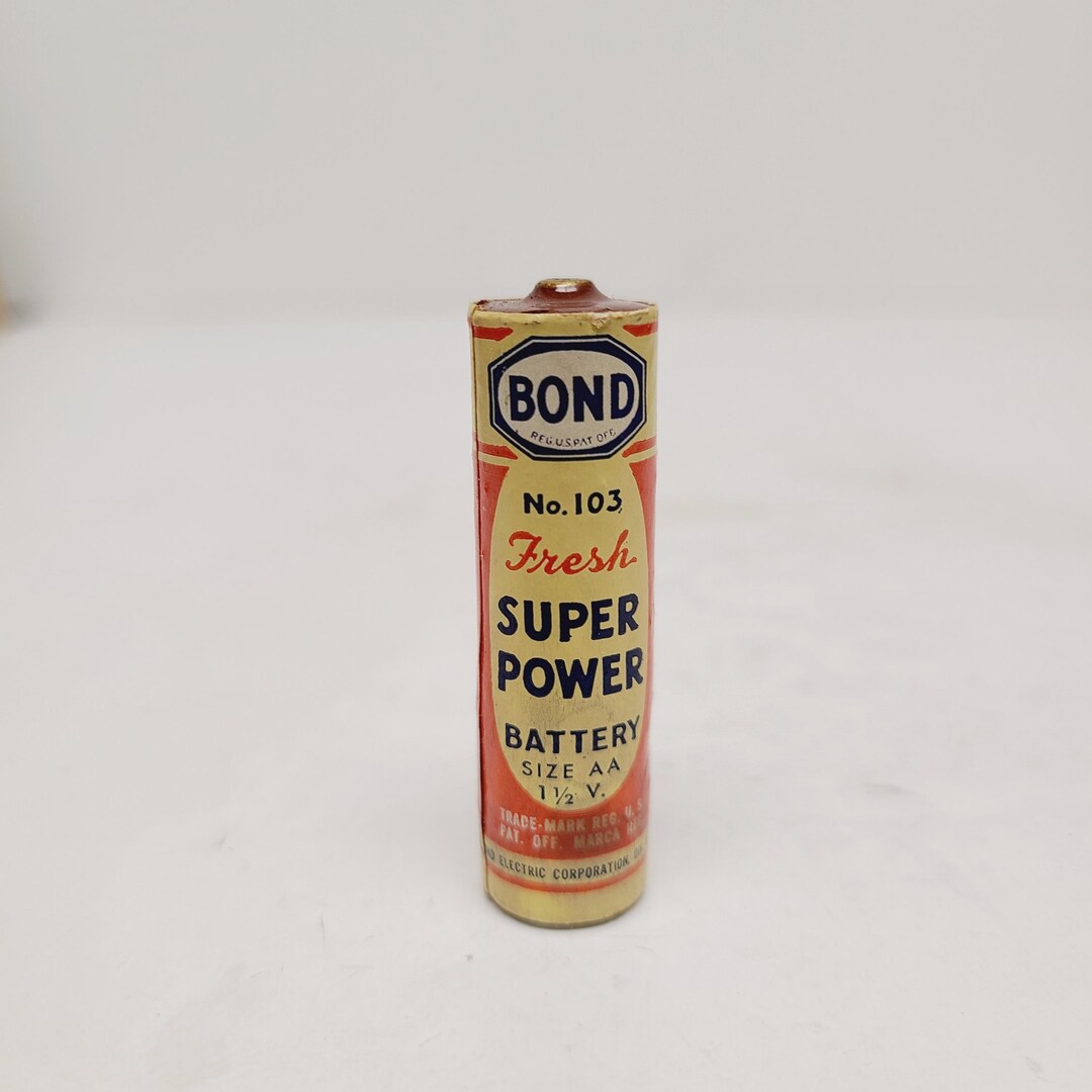 Vintage Circa 1950's Bond "super Power" Battery No.103 AA Cell ...