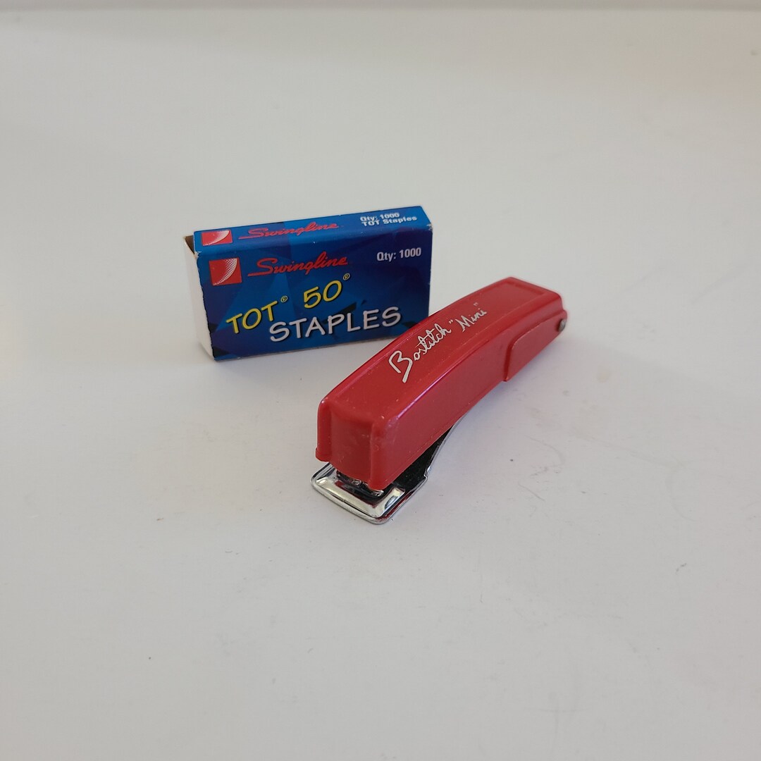Vintage Circa 1970's Bostitch "mini" Stapler With Partial Box of ...