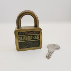 Vintage 1950's Slaymaker Solid Brass Padlock, Steel Shackle 1 Aluminum ...