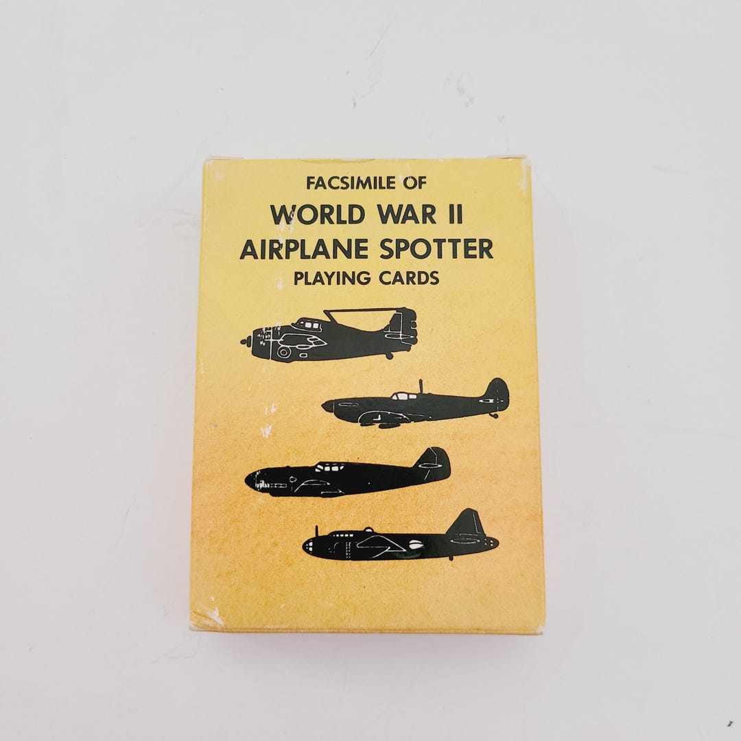 Vintage 1980's Facsimile WWII Airplane Spotter Playing Cards. First ...