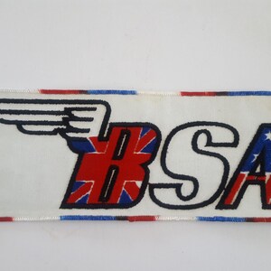 Vintage 1970's BSA Motorcycles Large Jacket Back Embroidered Patch 10 1 ...