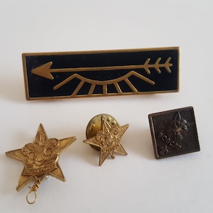 Vintage Collection of Boy Scouts/cub Scouts Bronze Pins, Bobcat Cub ...