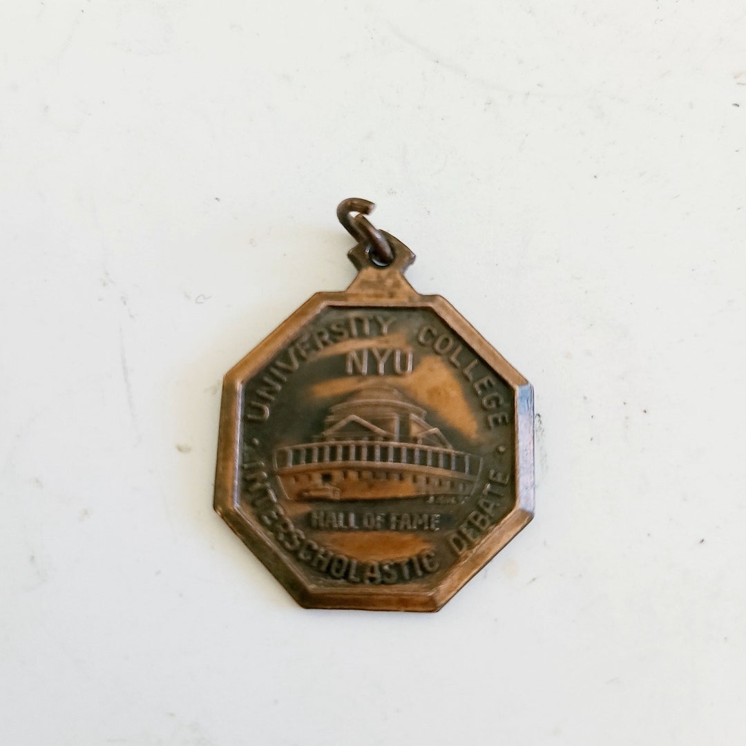 Vintage Circa 1950's Bronze Octagon Medal University College ...