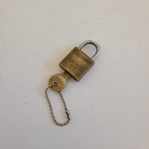 Vintage Small Fortress Brand Brass Padlock With Key, as Found ...
