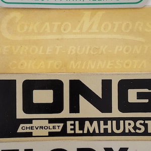 Price is for 1 Vintage Late 70's Car Dealer Stickers Original Decals ...