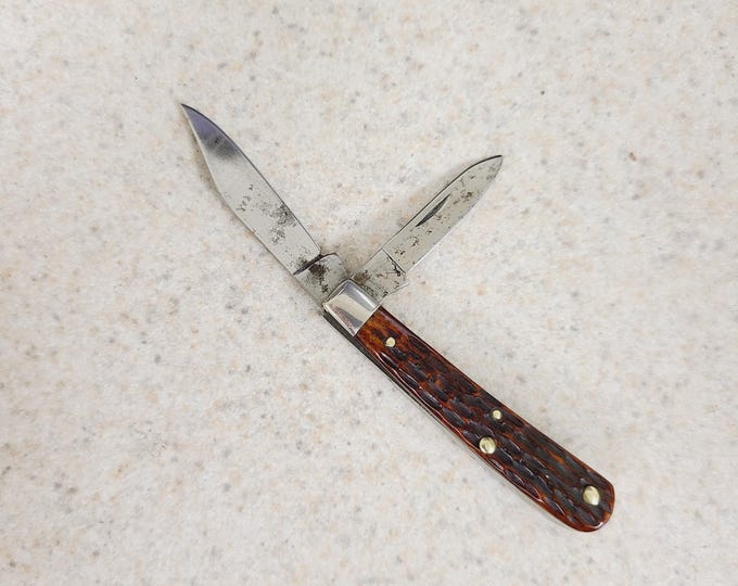 Vintage Case XX Pre -1965 6229 1/2 "tadpole", Jigged Bone Scales, 2 ...