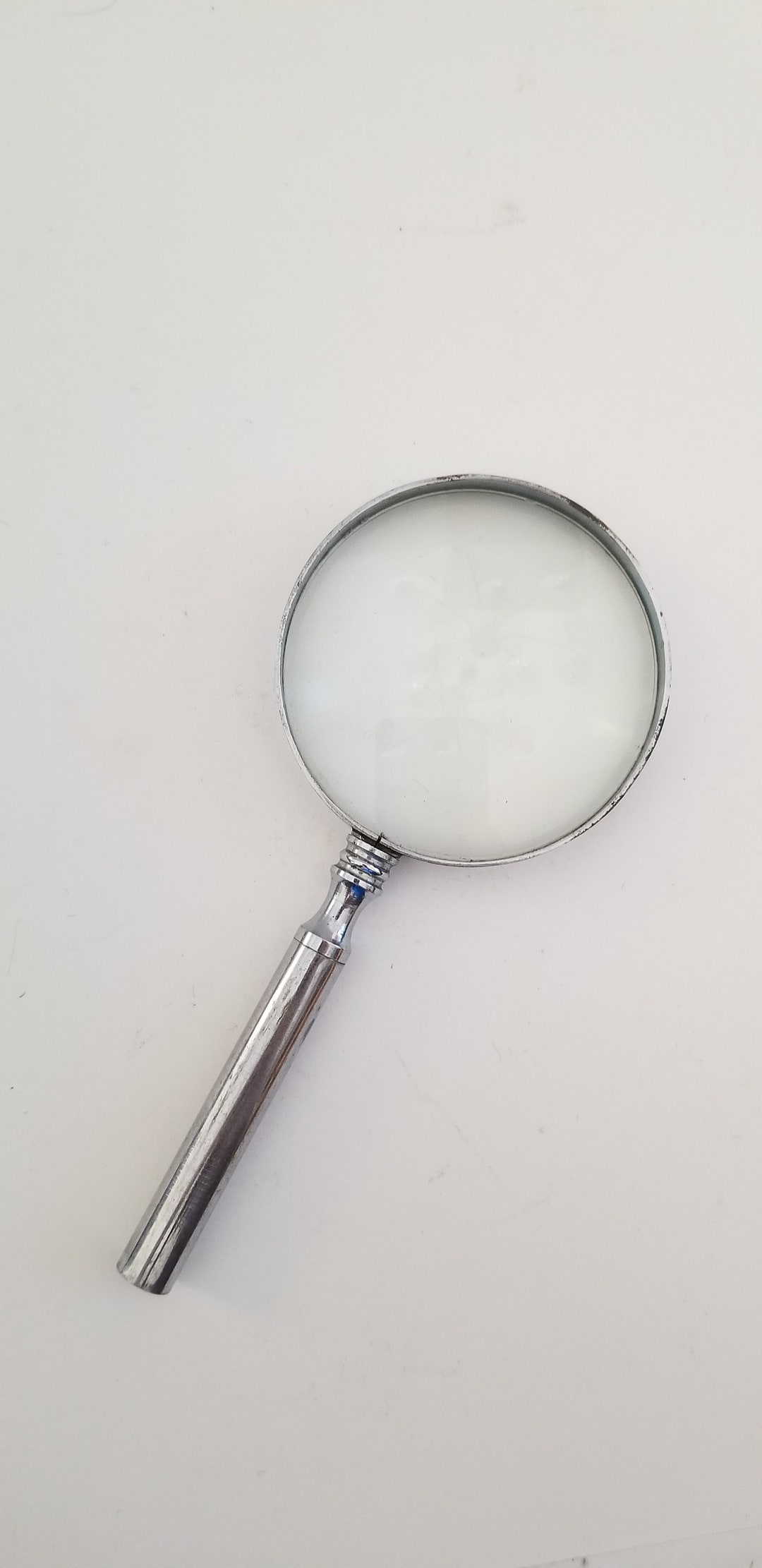 Vintage 60s Japanese Magnifying Glass: Brass Frame, Aluminum Handle - Etsy