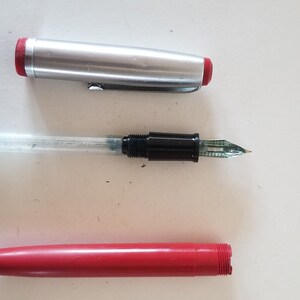 Vintage 1960s Wearever Fountain Pen: Red & Aluminum - Etsy