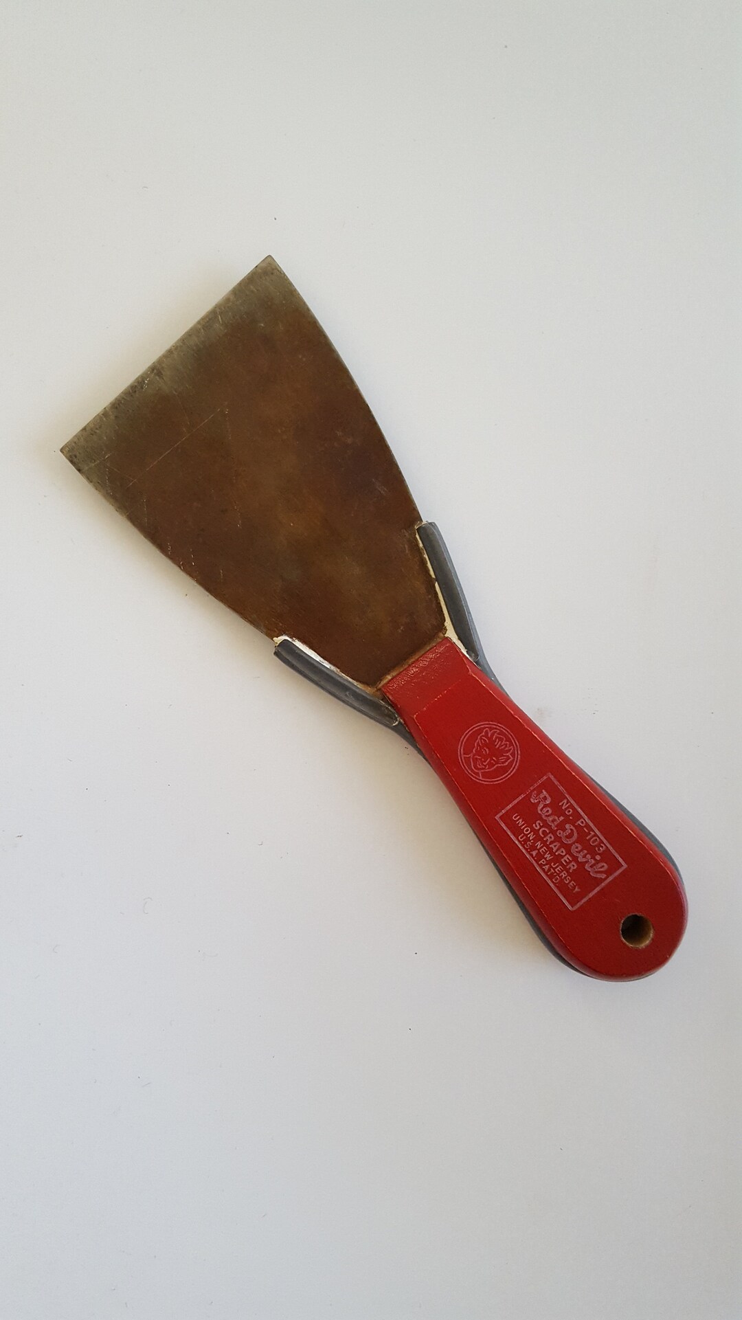 Vintage Circa 1957 Red Devil P103 3" Scraper, Welded Blade Wooden ...
