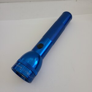 Vintage Circa 1990's Maglite Blue Color Aluminum Flashlight, Accepts 2 ...