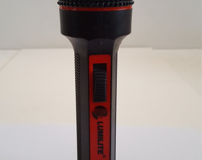 Vintage Circa 1990s Lumilite K2C Flashlight, Black and Red Plastic ...