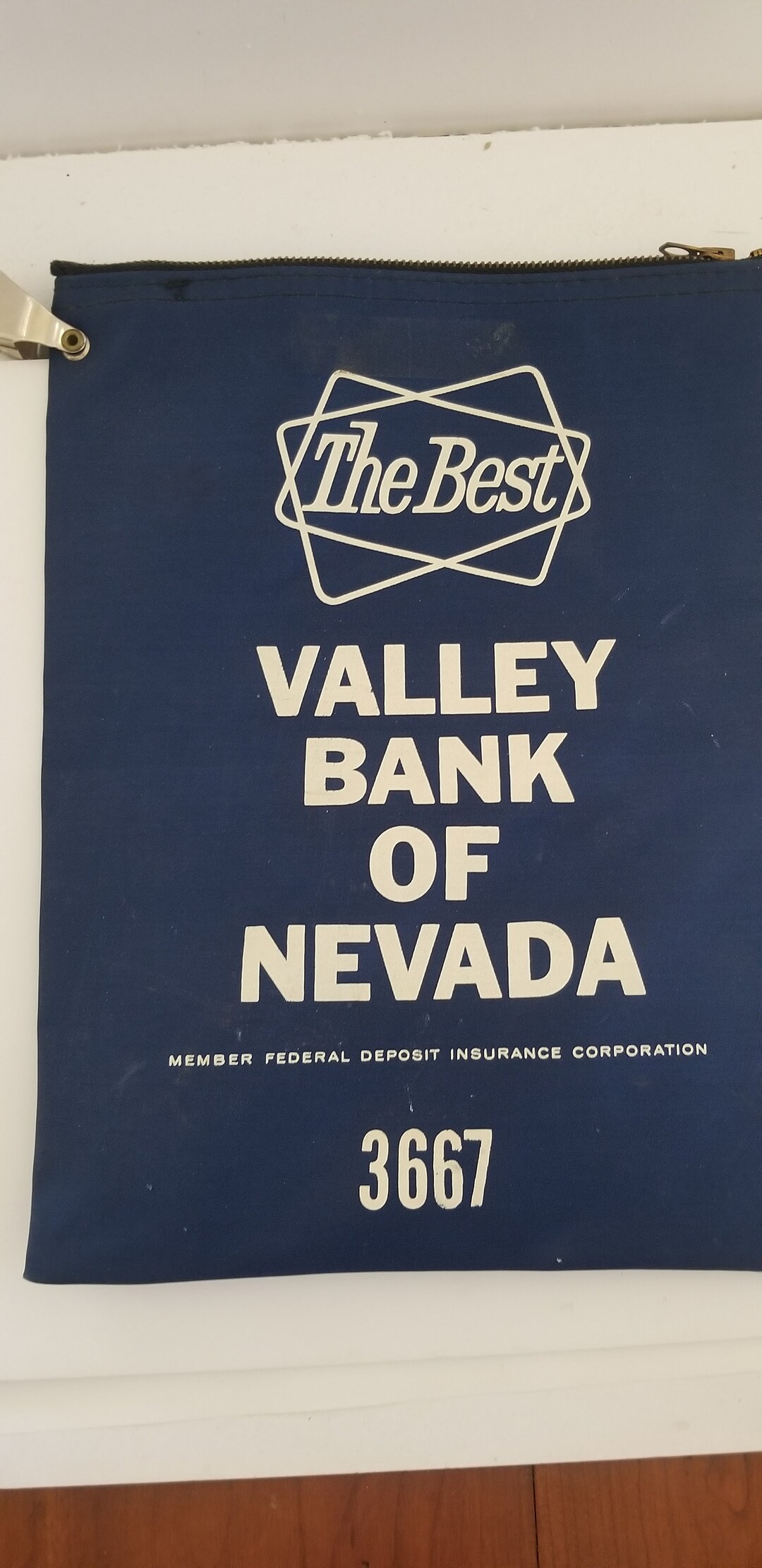 Vintage Ripstop Vinyl Bank Bag, Valley Bank of Nevada "the Best" North ...