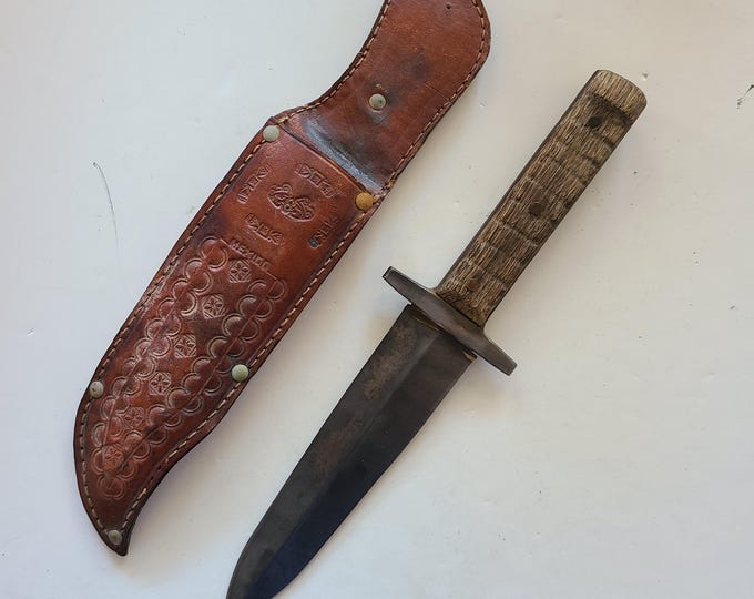 Vintage Circa 1950's Kinfolks Model 330-4 1/2 Fixed Blade Sheath Knife ...