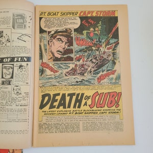 Vintage Lot of 3 DC Comics 12 Cent Cover Price, P.T. Boat Skipper Capt ...