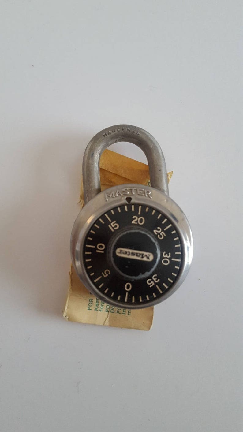 Vintage 1960's Working Master Lock Combination Padlock, Original Combo ...