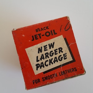 Vintage Circa 1940's Bixby's Jet-oil Shoe Polish Bottle, Black in ...