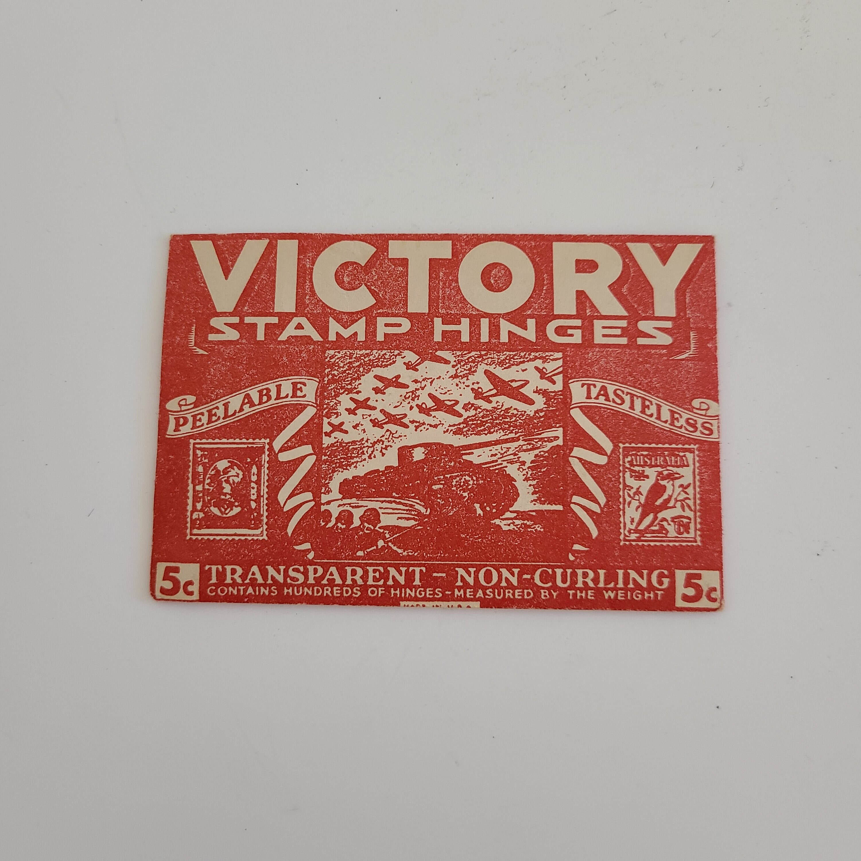 Vintage World War II Era Envelope of victory Stamp Hinges, Great ...