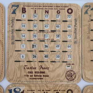 Vintage Circa Late 1960's "the Bingo King" Bingo Game Cards From Sun ...