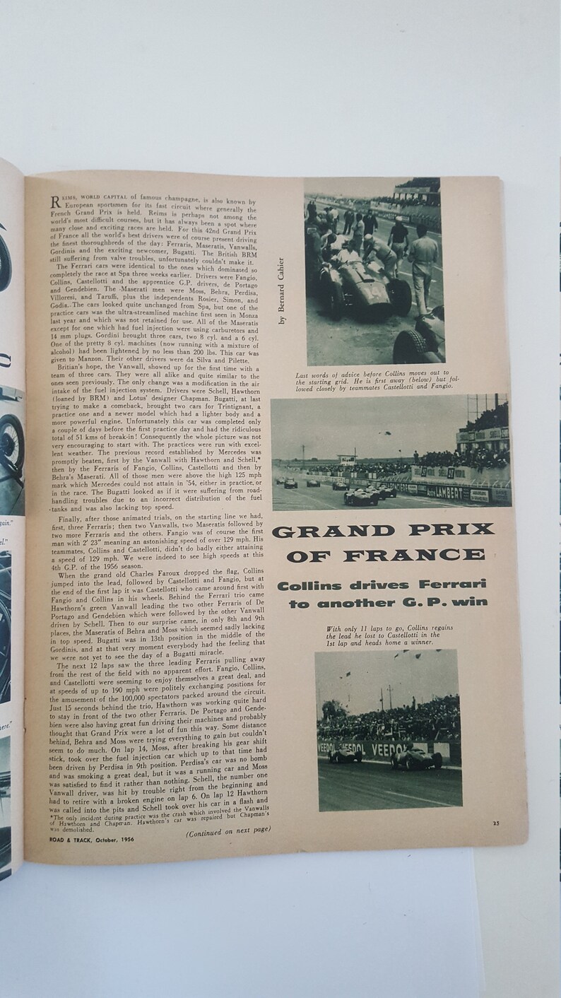 Vintage October 1956 Road and Track Magazine AC Ace | Etsy