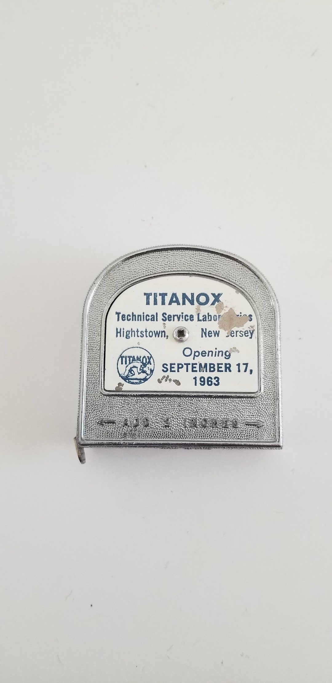 Vintage 1963 Titanox Advertising Tape Measure - Hightstown, NJ - 10 ...