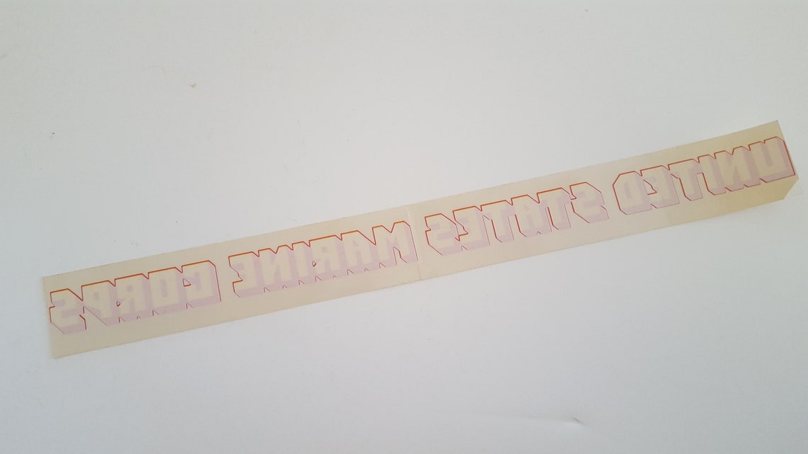 Vintage 1990's Reverse Window Decal United States Marine - Etsy