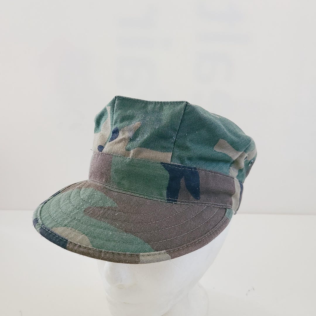 Vintage Circa 1980's USMC BDU Fatigue Cap, Used Condition Woodland ...