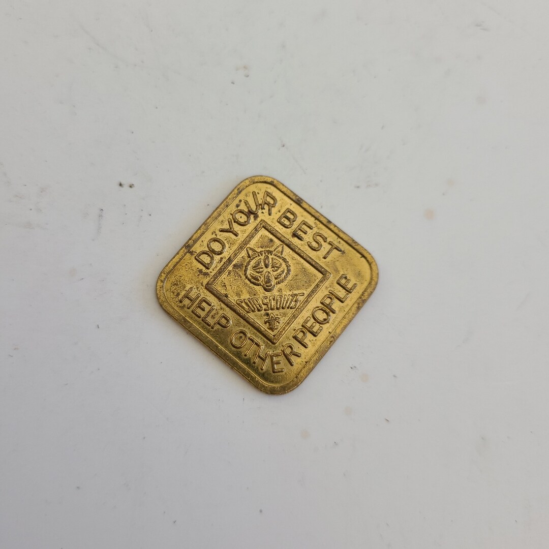 Vintage 1960s Cub Scouts Brass Promise Token - Etsy