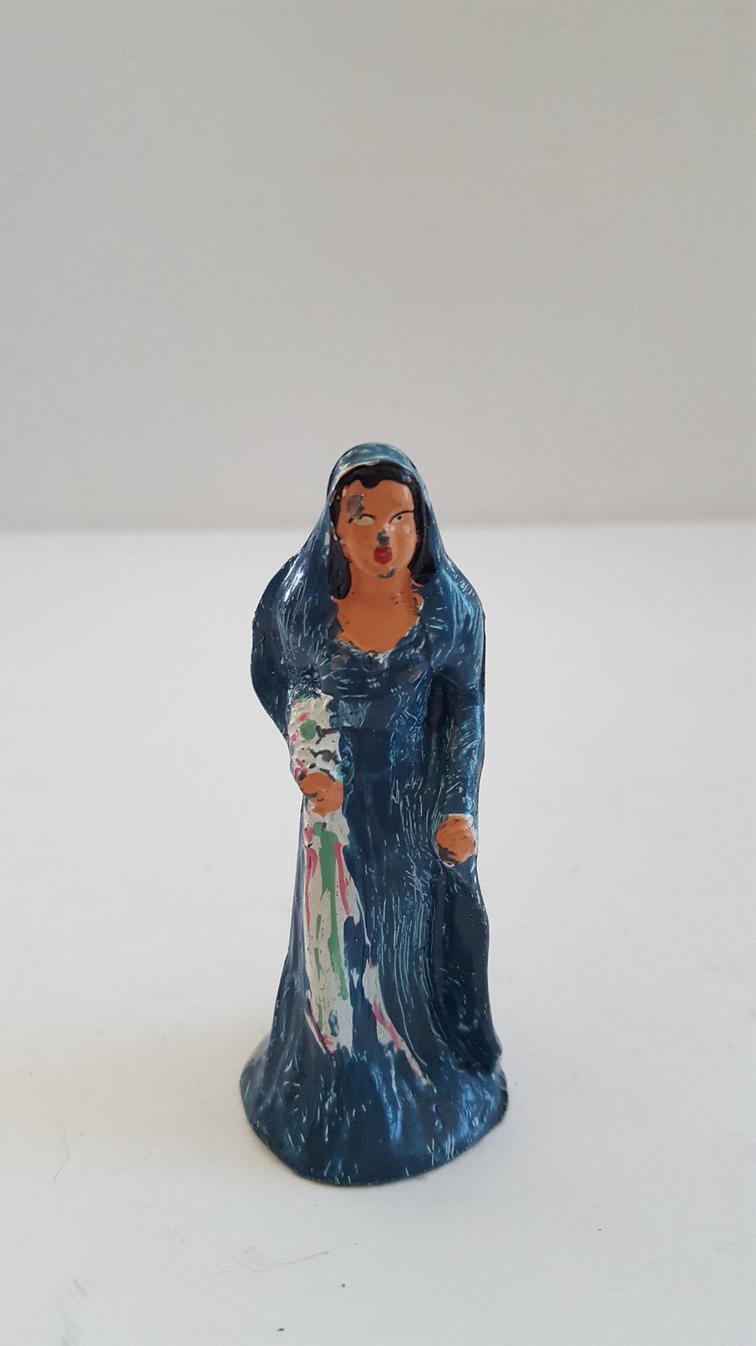 Vintage 1930s Barclay Cast Lead Bride Figure - Blue Painted Finish - Etsy