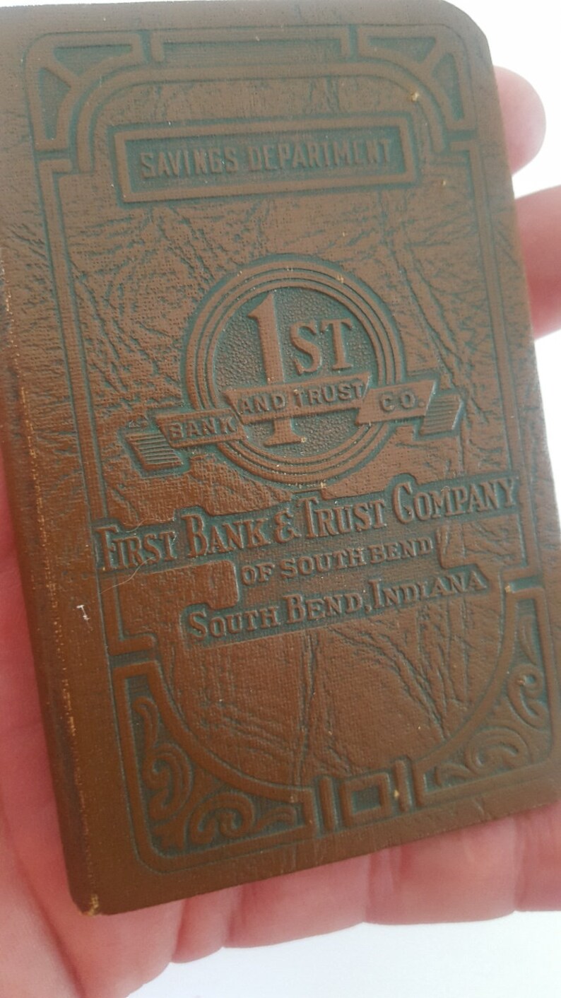Vintage Mid 1940s Savings Passbook First Bank & Trust Co of | Etsy