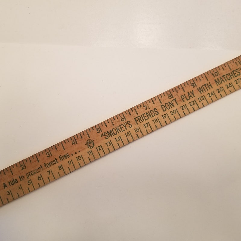 Vintage Wooden Ruler - Etsy