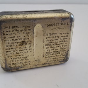Vintage Packer Tar Soap Tin, Mystic CT, Pure as the Pines, Graphic Tin ...