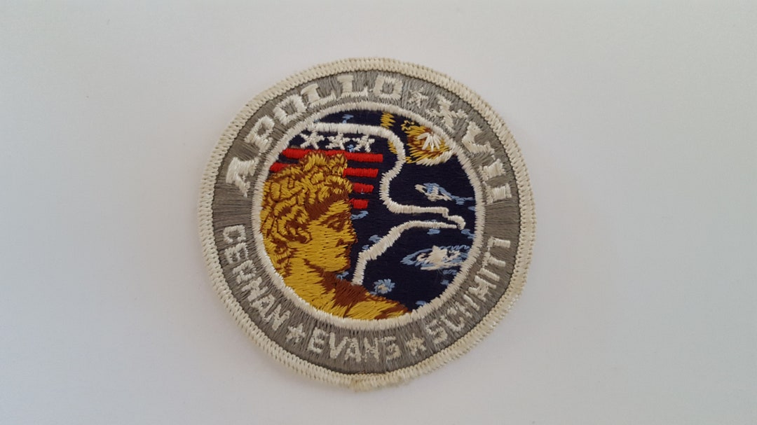 Vintage Circa 1972 Original Apollo XVII NASA Logo Embroidered Patch 3 ...