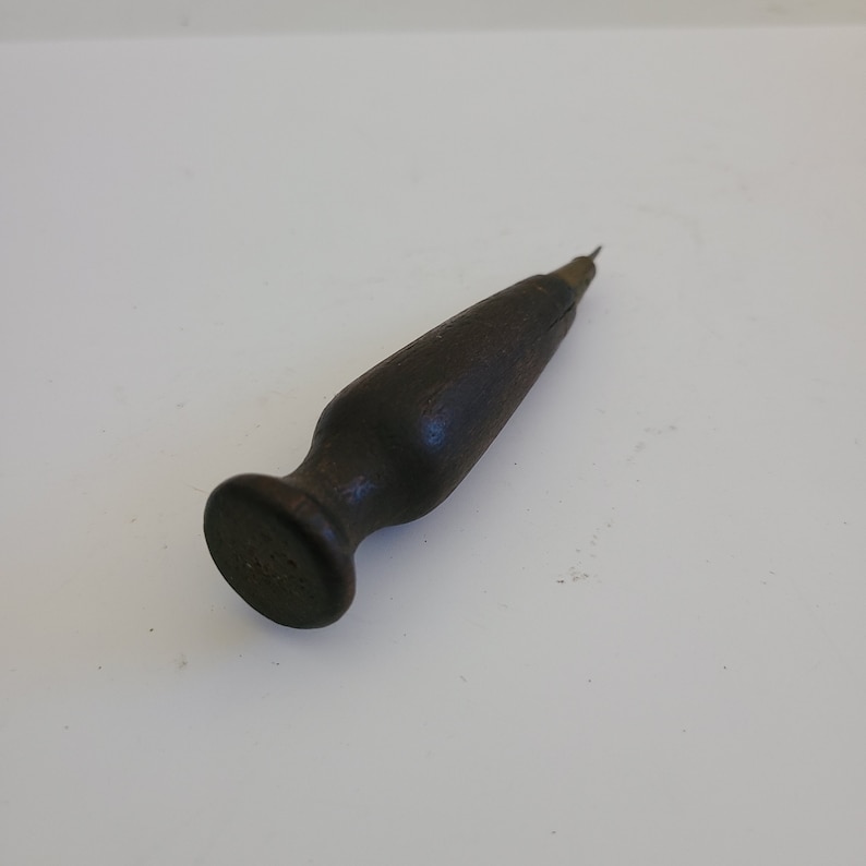 Antique Early 20th Century Peg Awl/scribe Turned Wood Handle Steel ...