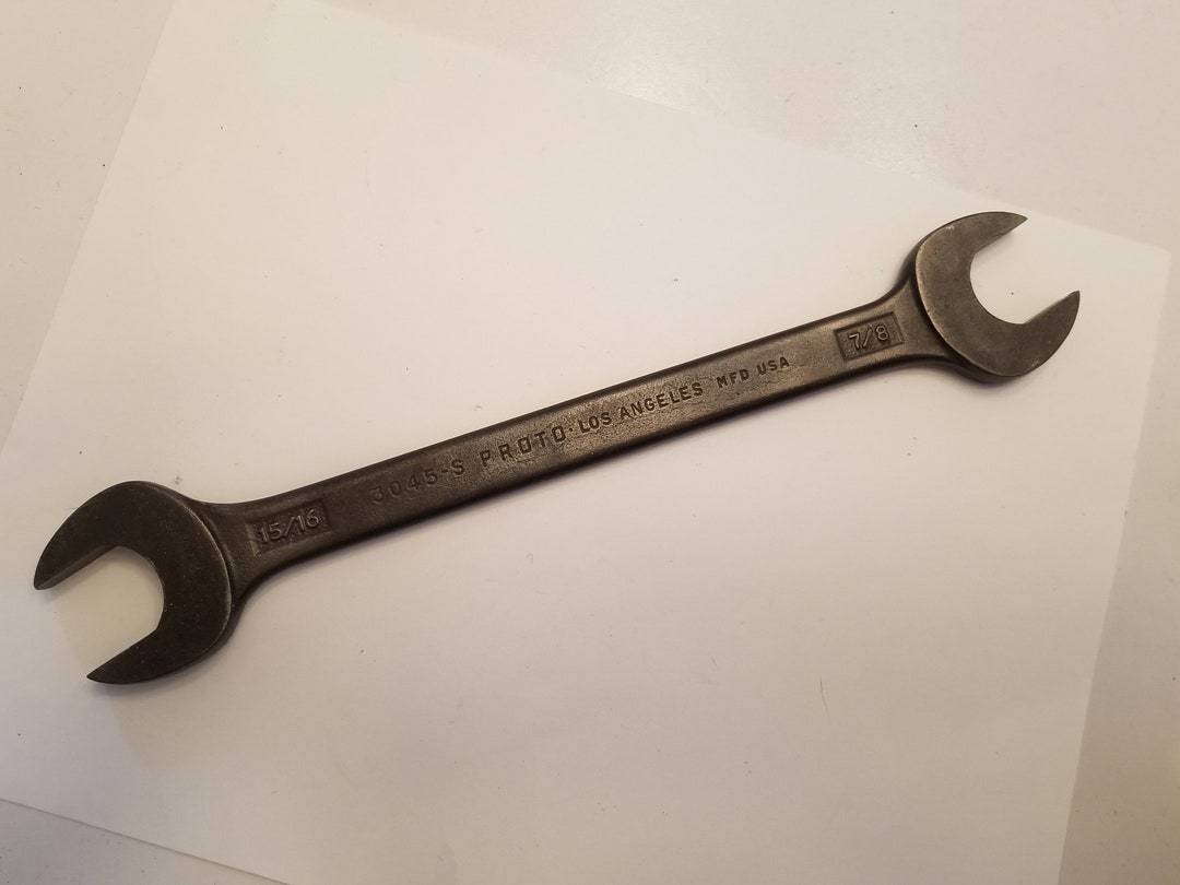Vintage 1950's Proto Tools Box Wrench 3045 S, 7/8" - 15/16" Mfd Los ...