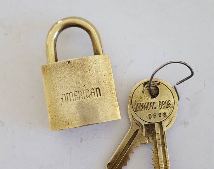 Vintage Circa 1980's Polished Brass Padlock, American Lock, Junkunc ...