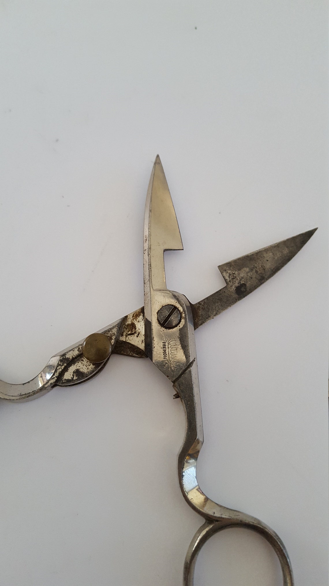 Vintage Clauss Buttonhole Scissors, Nickel Plated Chrome, Fremont, Ohio 4 7/8" as Found - Etsy