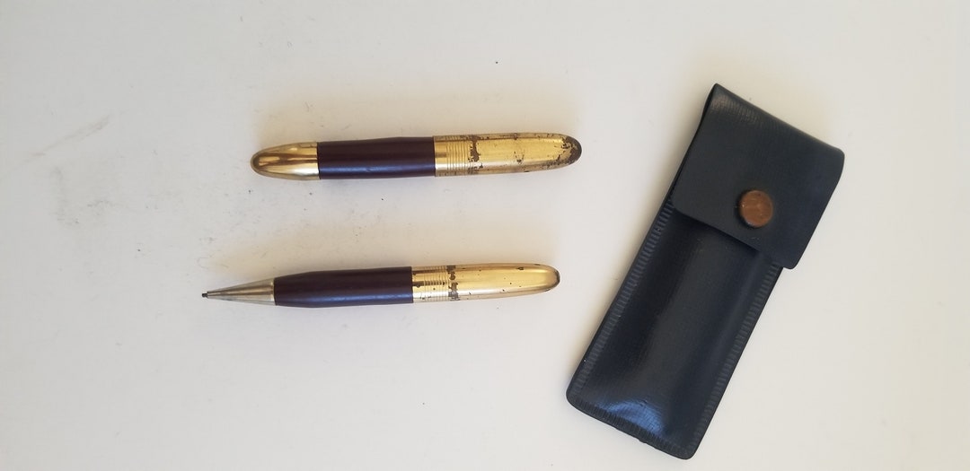 Vintage 1950's Miniature Fountain Pen and Mechanical Pencil With Gold ...