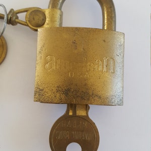 Vintage Circa 1960's to 1980's Brass US Navy Sea Bees Padlock, American ...