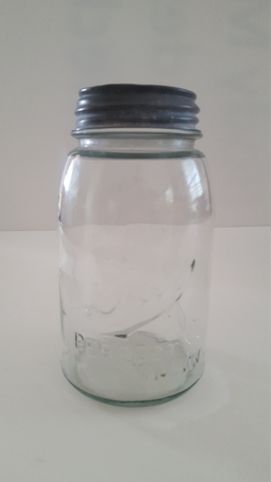 Antique Circa 1919 to 1925 drey Perfect Mason Jar, Zinc ball Lid Molded ...