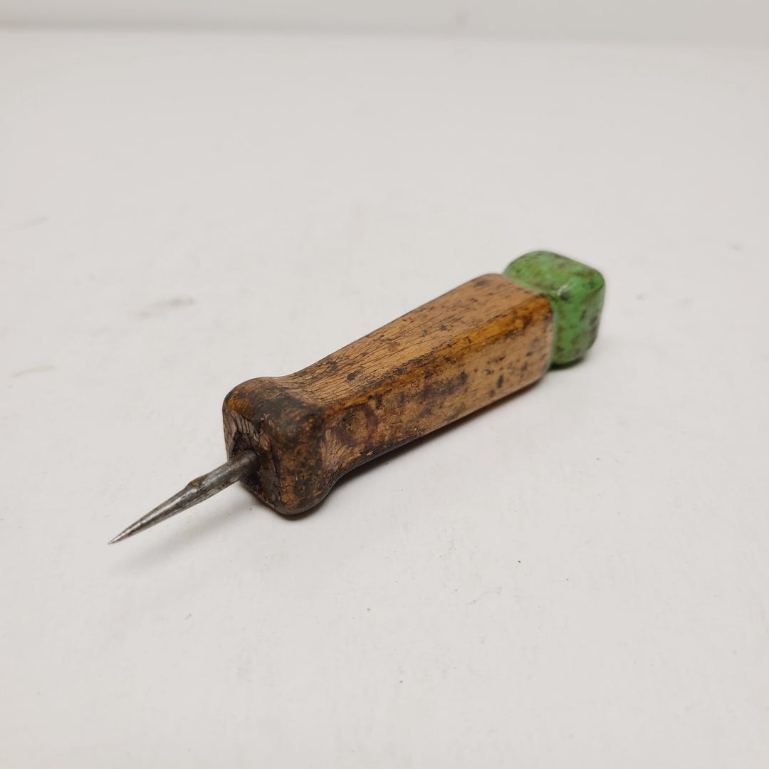 Antique Peg Awl Scribe: Turned Wood Handle, Leather Tool - Etsy