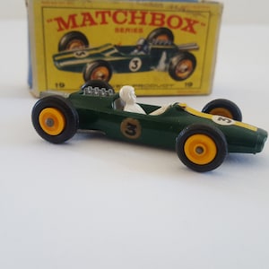 Vintage Matchbox Series No 19 Lotus Race Car Made in England | Etsy